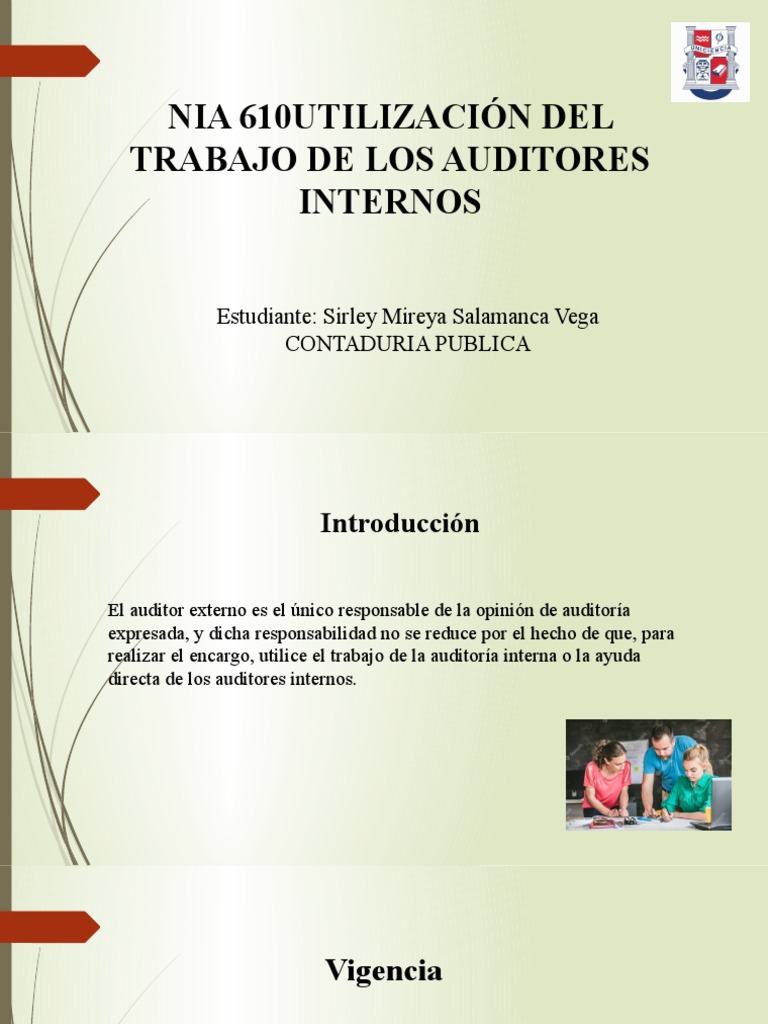Nia 610 | PDF | Auditoría | Contralor