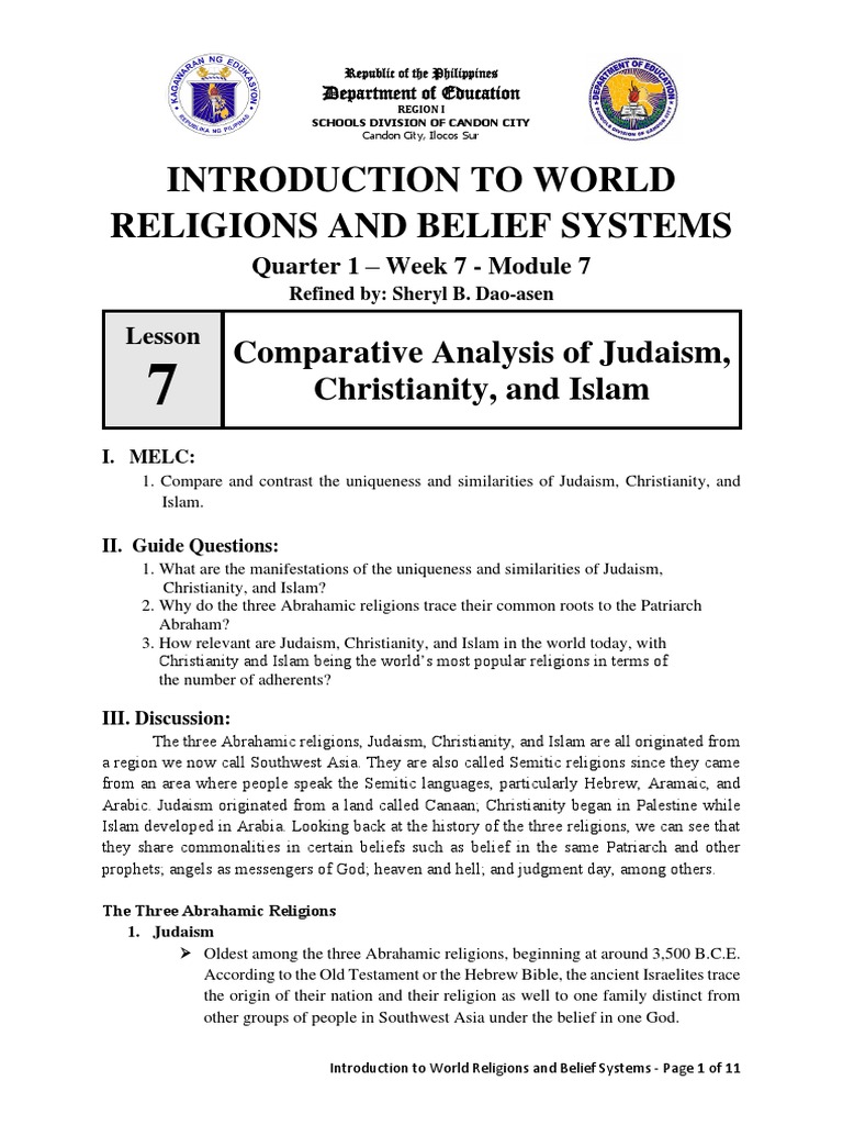 Comparative Analysis of Abrahamic Religions | PDF | Salvation | God