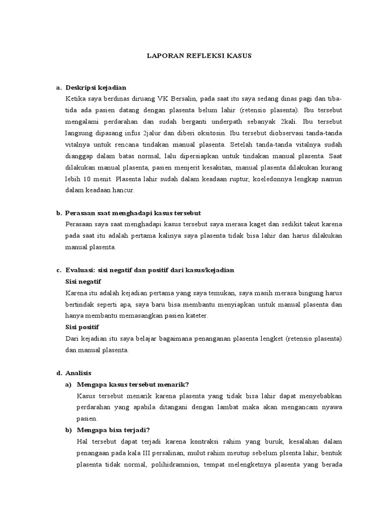 Refleksi Kasus | PDF