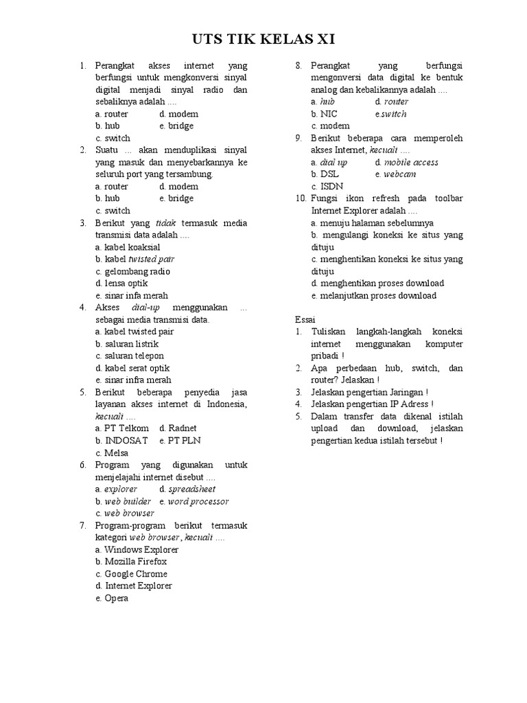 Tik Kelas Xi | PDF | Seni | Komputer