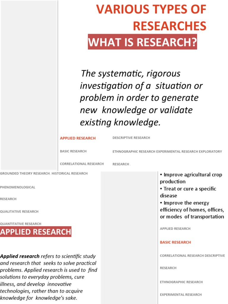 Types of Research Methods | PDF | Quantitative Research | Experiment