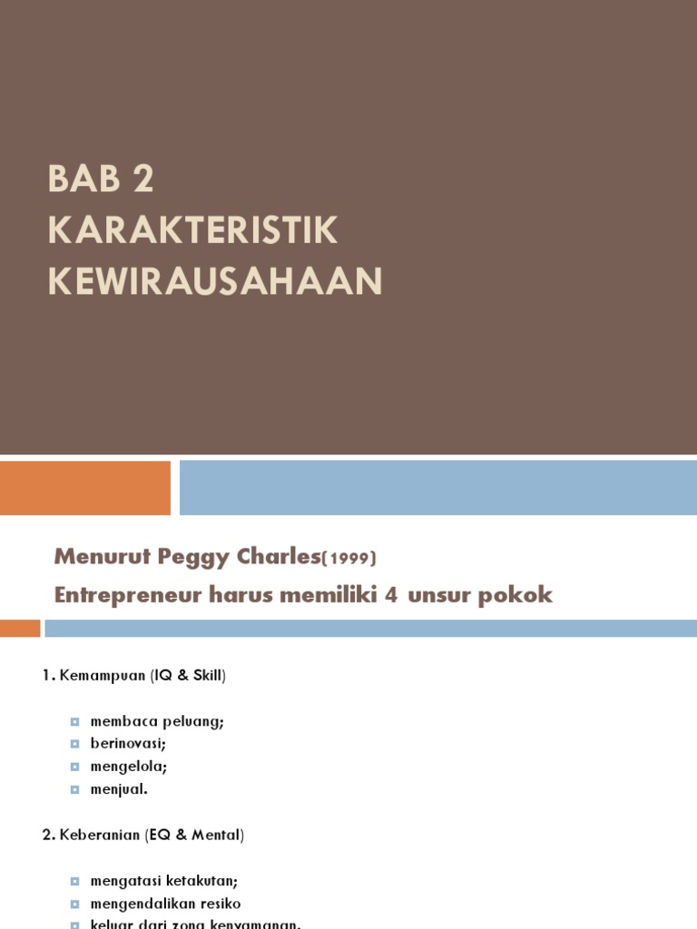 Bab 2 Kewirausahaan | PDF