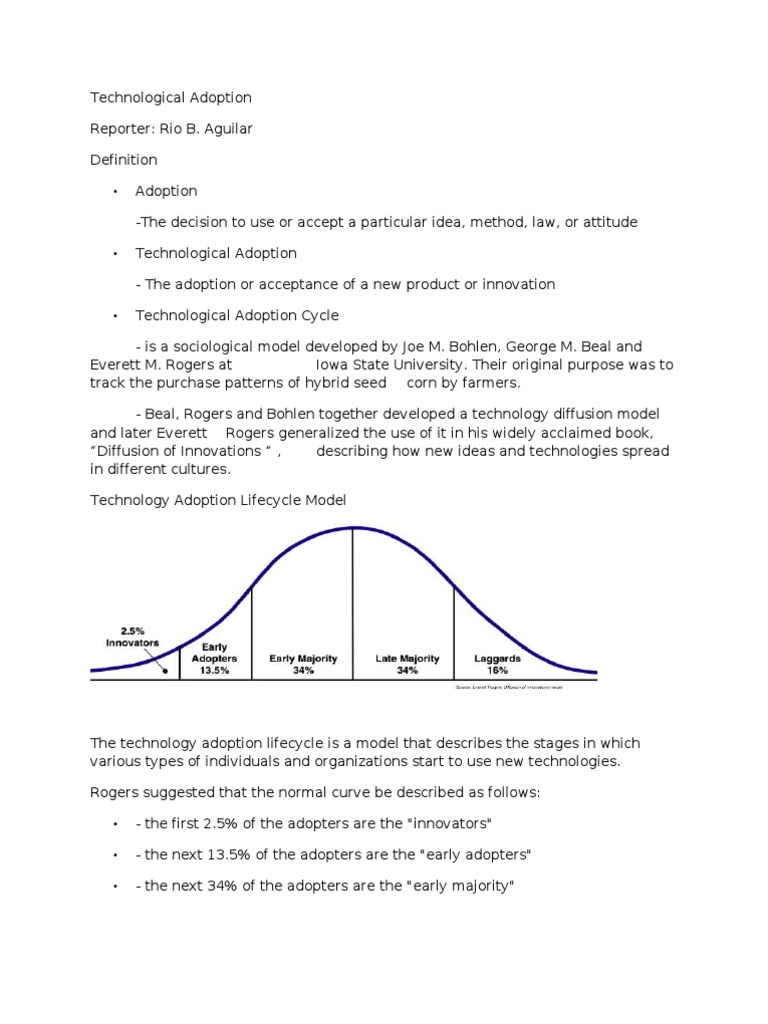 Technological Adoption | PDF | Psychology | Behavioural Sciences