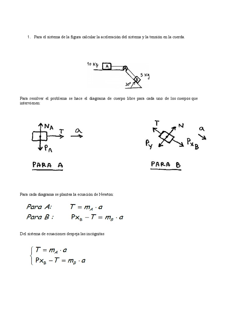 Ejercicio Dinamica - DCL | PDF