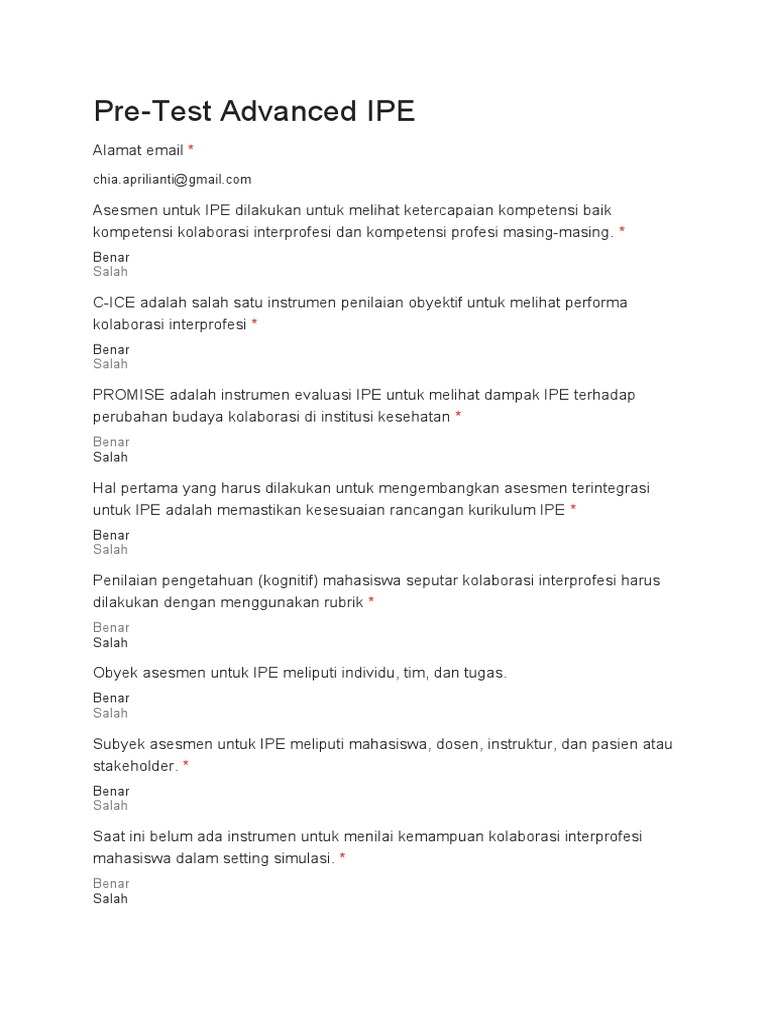 PRE Test IPE 25 Nov 2020 | PDF