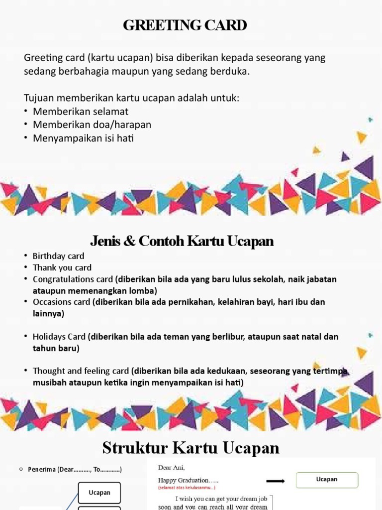 Greeting Card | PDF | Memasak, Makanan, & Anggur | Pengembangan Diri