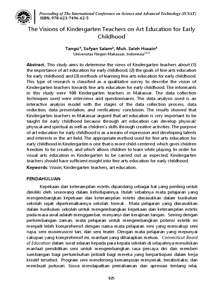 Exploring the Perspectives of Kindergarten Teachers on the Importance ...