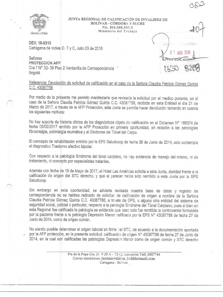 Carta Junta Regional | PDF