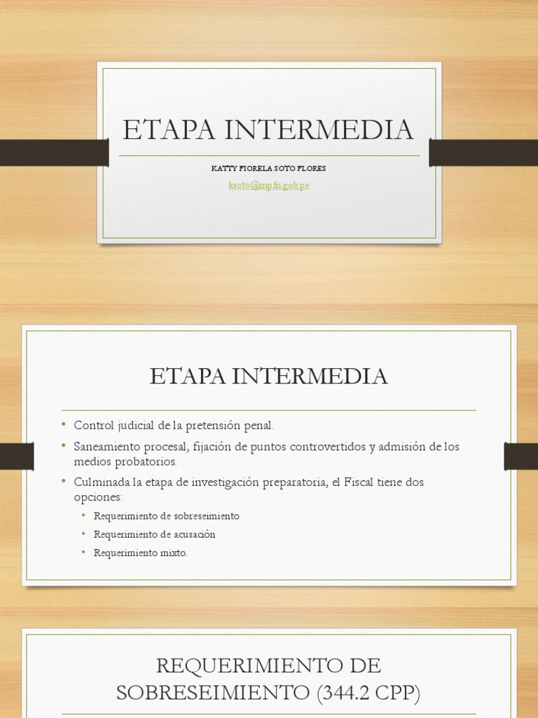 6672 Etapa Intermedia | PDF | Evidencia (ley) | Procedimiento Criminal