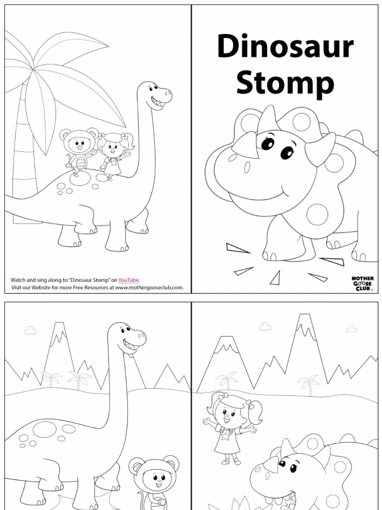 Dinosaur Stomp Mini Book | PDF