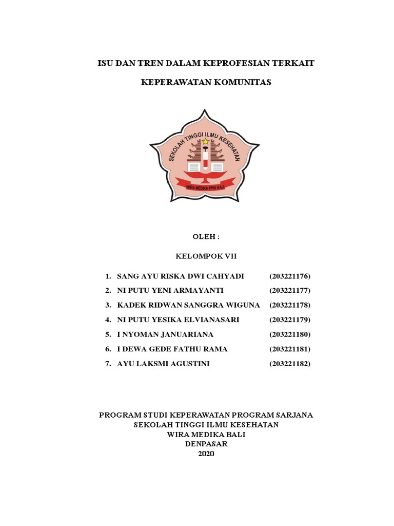 Isu Dan Tren Dalam Keprofesian Terkait Keperawatan Komunitas KLP 7 | PDF
