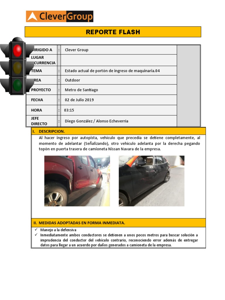 Informe Flash Colision | PDF