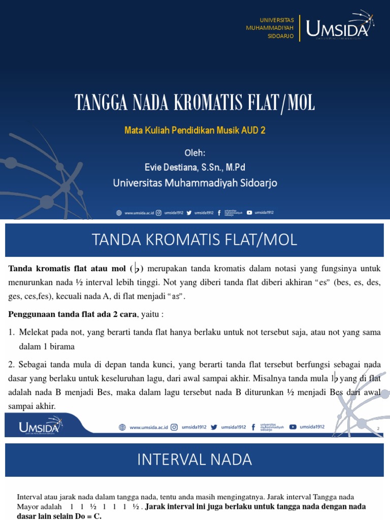 Tangga Nada Kromatis Flat | PDF