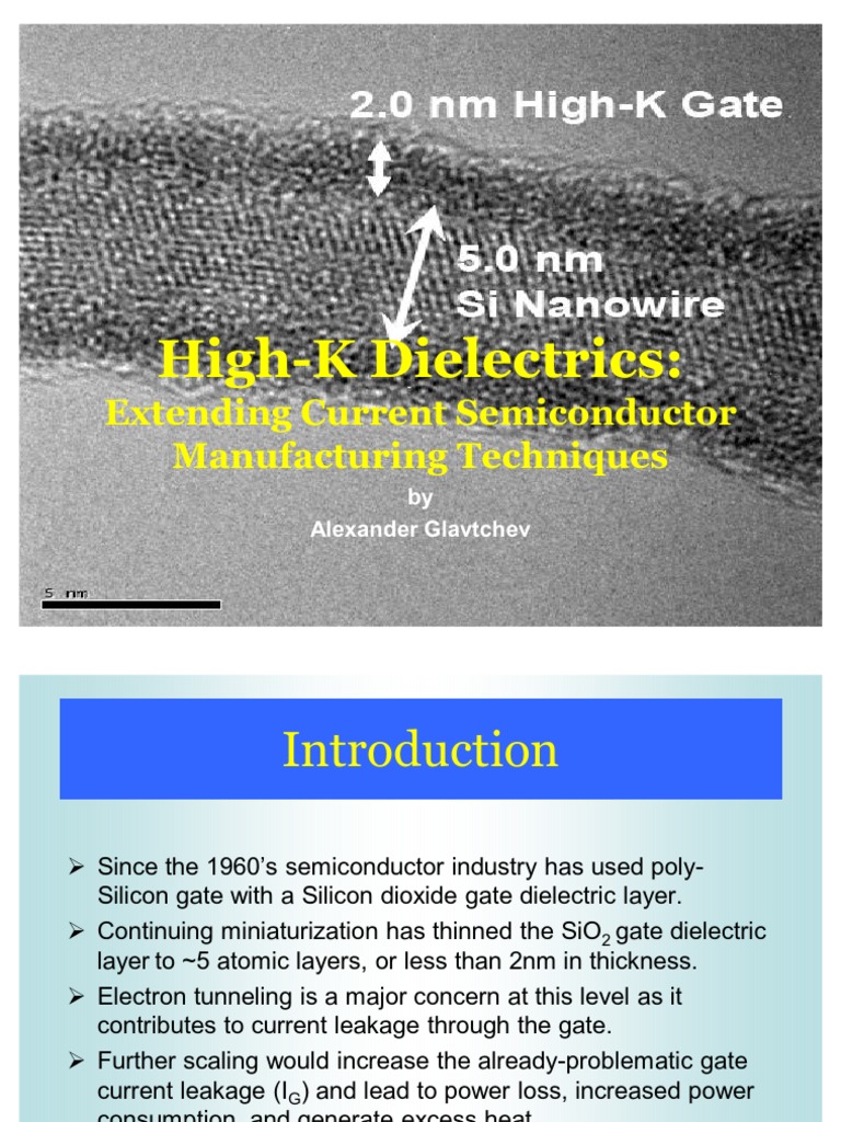 High-k Dielectric Materials Overview | PDF | Field Effect Transistor ...