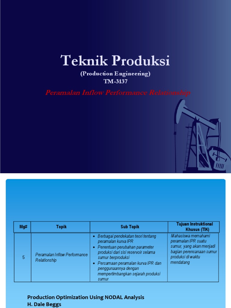 Topik 6. 2020-10-27 05 TM3137 Teknik Produksi - IPR Predicting Future ...