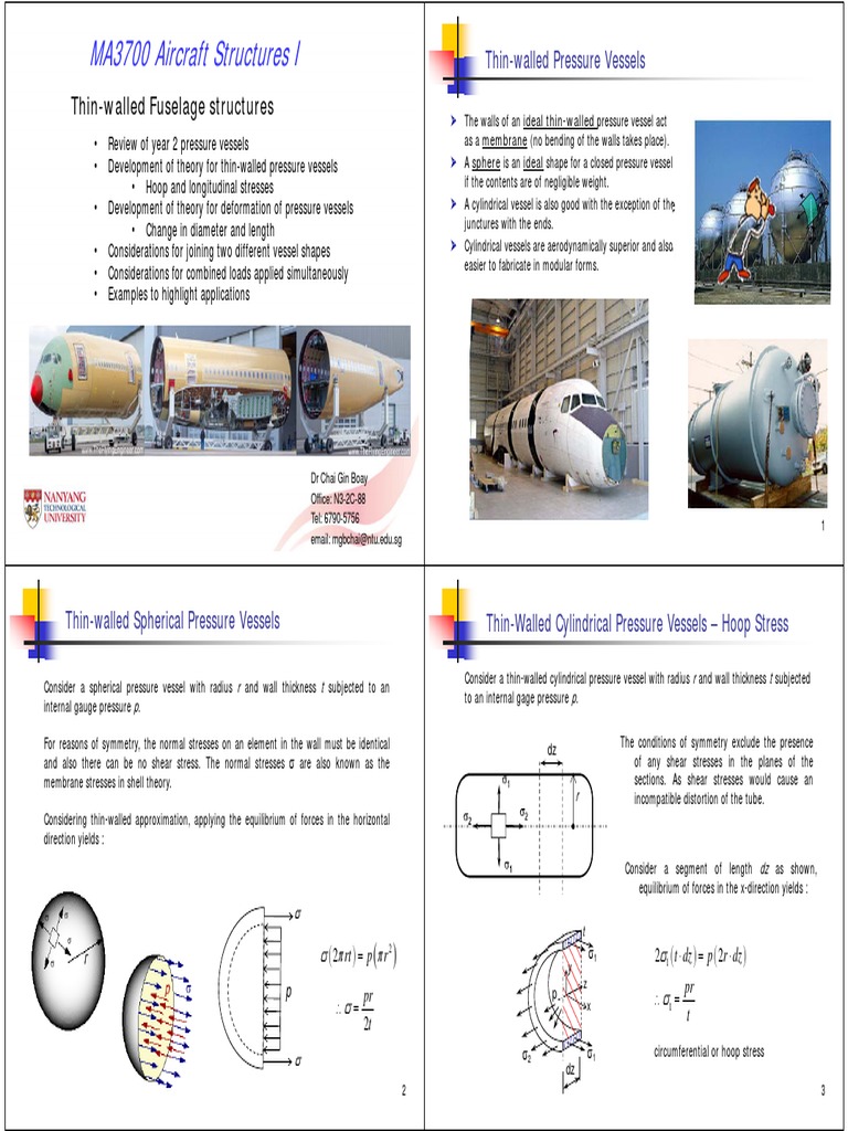 4 Thin-Walled Fuselage Structures | PDF | Stress (Mechanics) | Bending