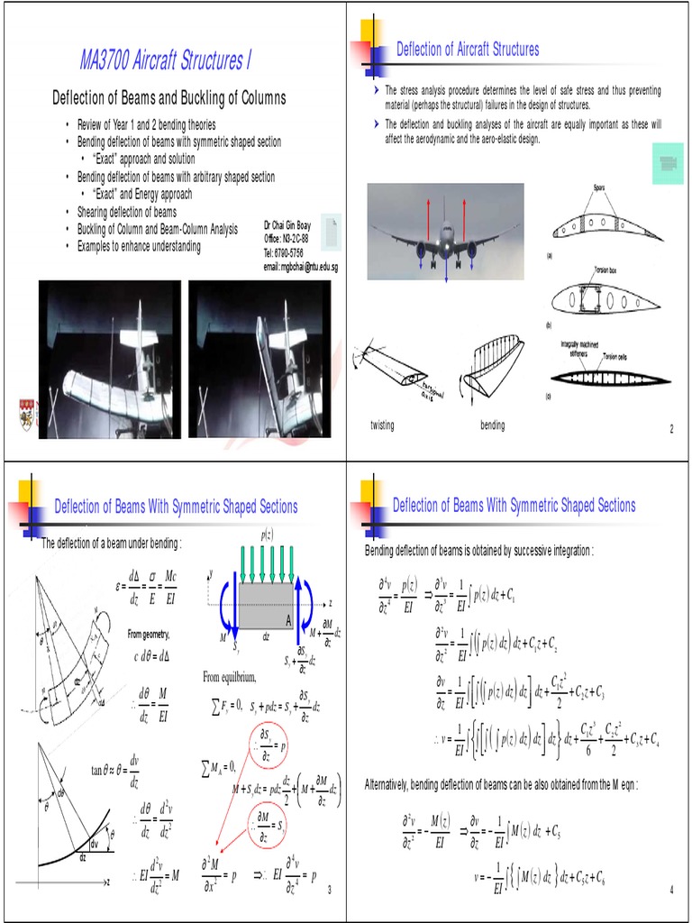 6 Deflection and Buckling | PDF | Bending | Buckling
