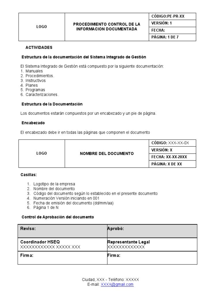 Procedimiento Control de La Informacion Documentada | PDF | Informática