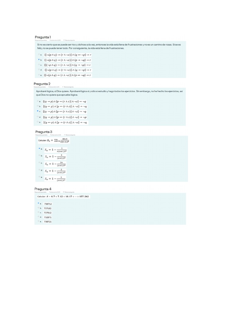 Actividad VIRTUAL 4 Matematica Discreta | PDF