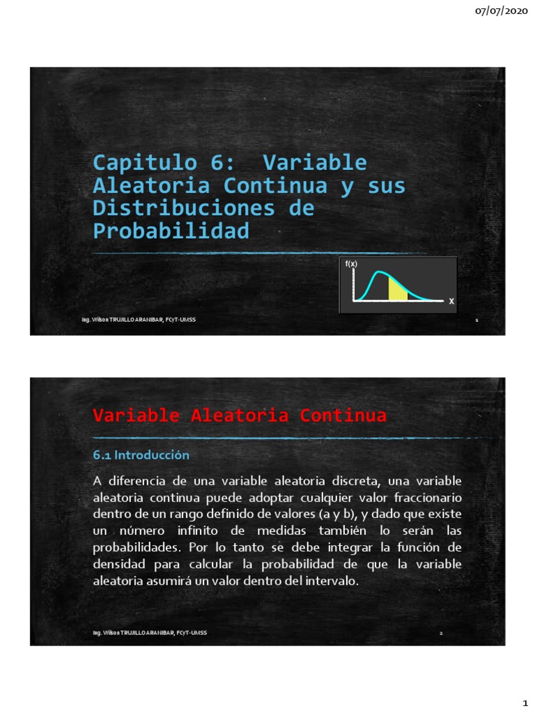Capitulo 6 - Variable Aleatoria Continua | Descargar gratis PDF ...