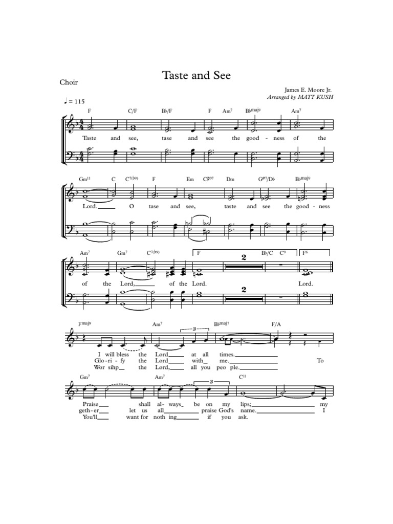 Taste and See | PDF