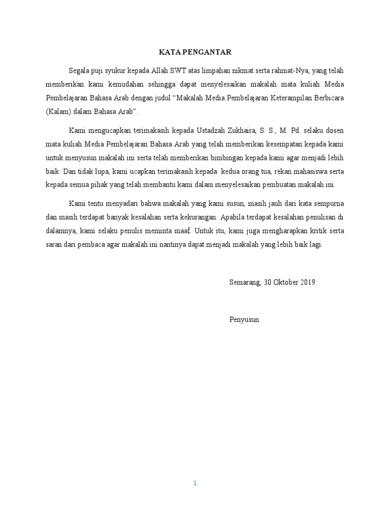 Kalam Bahasa Arab | PDF | Karier & Perkembangan