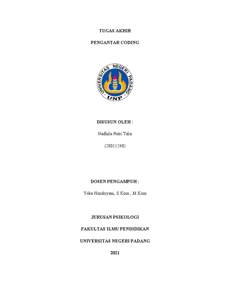 Tugas Akhir Coding Pdf