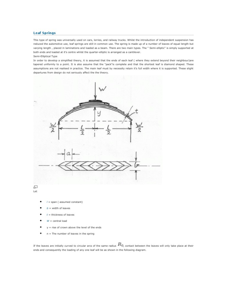 Leaf Springs | PDF | Bending | Beam (Structure)