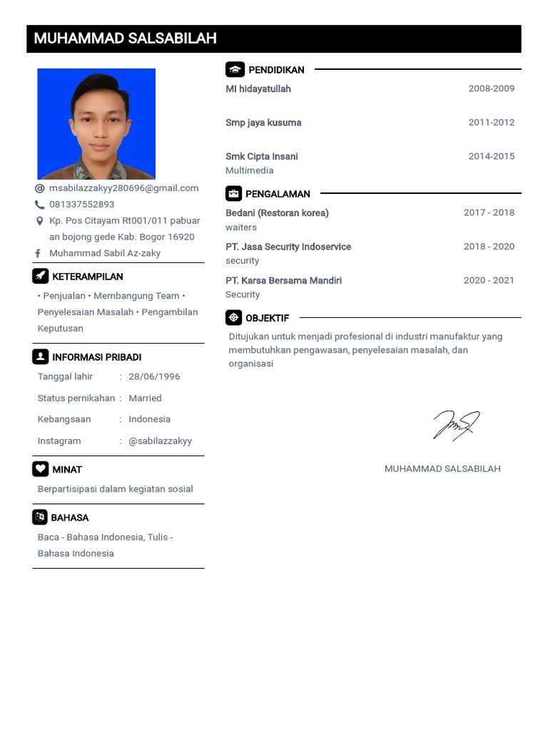 CV Sabil | PDF