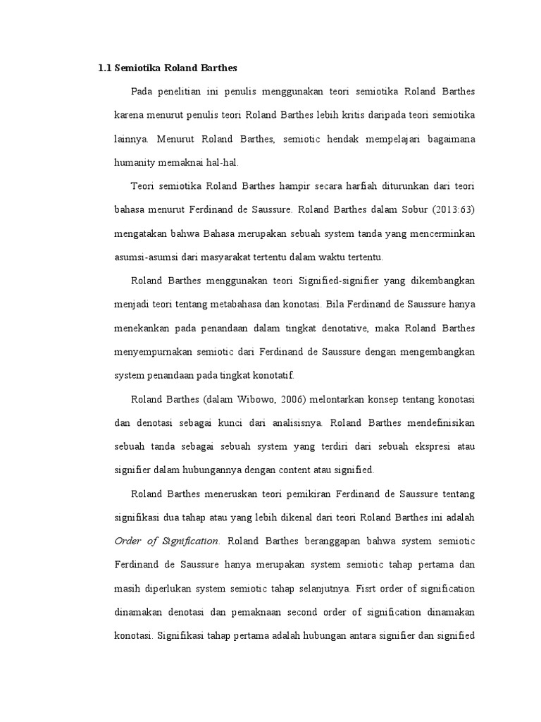 Semiotika Roland Barthes | PDF