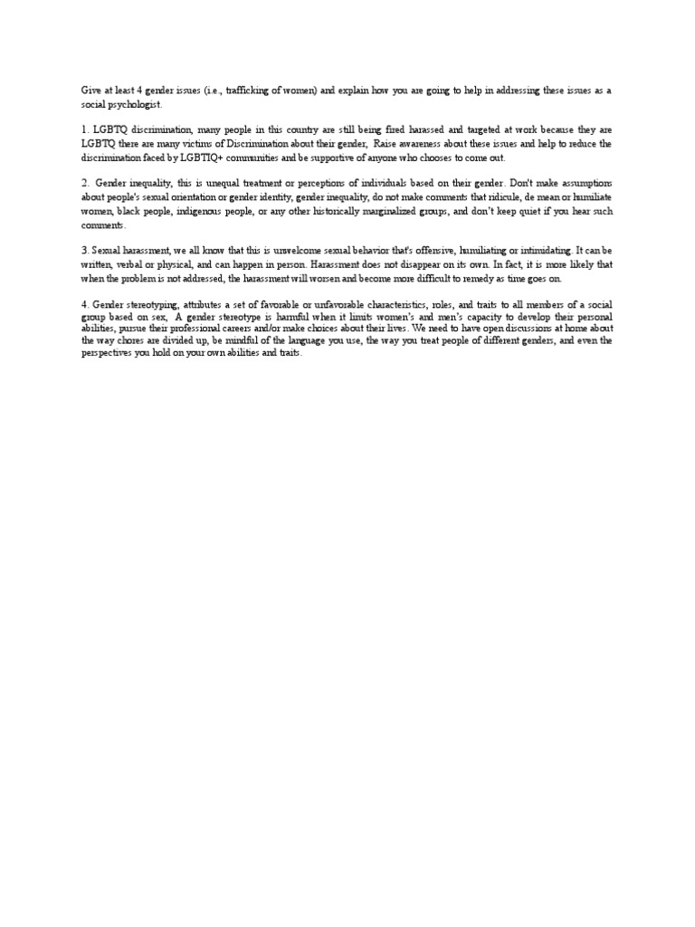 Gender Issues PDF
