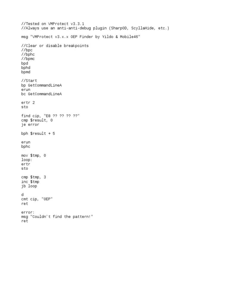 VMProtect v3.x.x OEP Finder | PDF