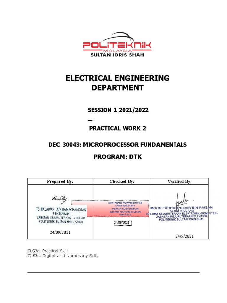 Electrical Engineering Department | PDF | Pointer (Computer Programming ...