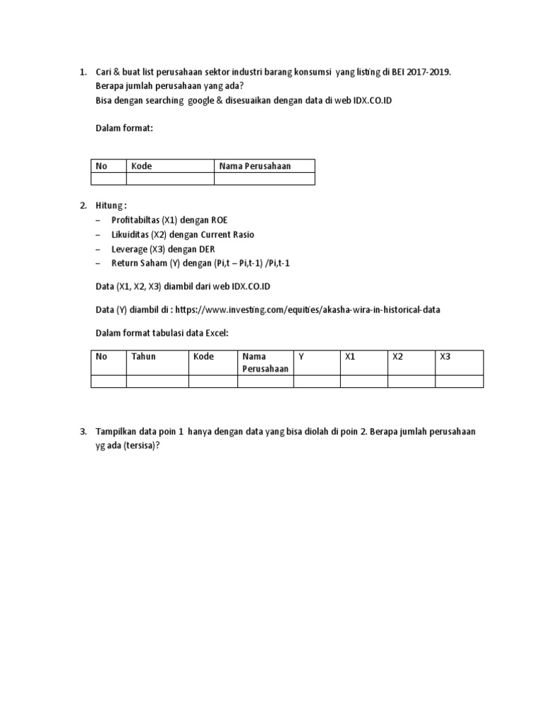 Tabulasi Data Sekunder | PDF