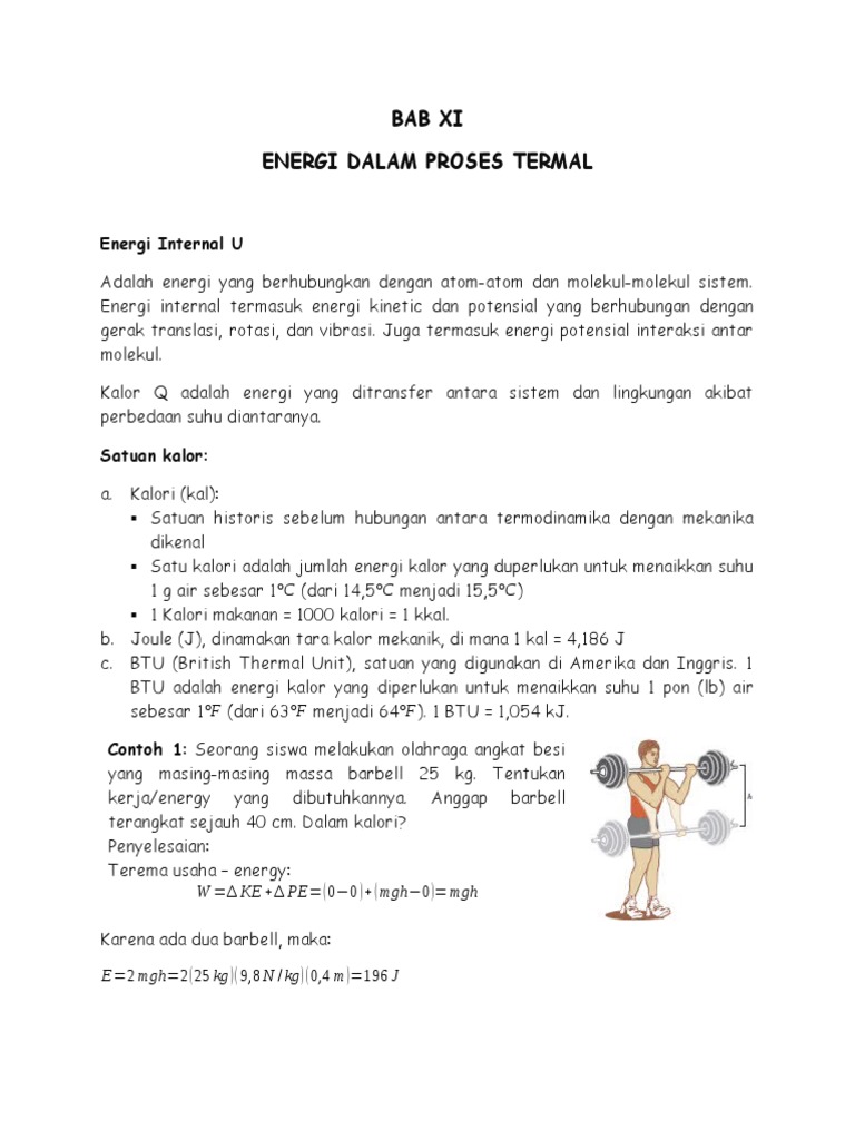 BAB 11 Energi Dalam Proses Termal | PDF