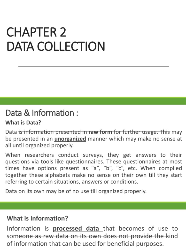 BR CHAPTER 2 Data Collection | PDF | Data | Information