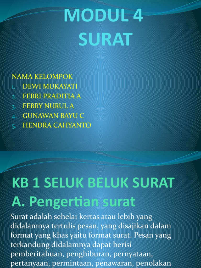 Modul 4 Surat | PDF