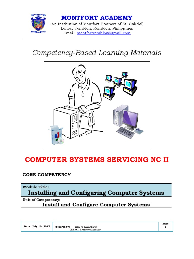 Competency-Based Learning Materials: Computer Systems Servicing NC Ii | PDF | Microcomputers ...