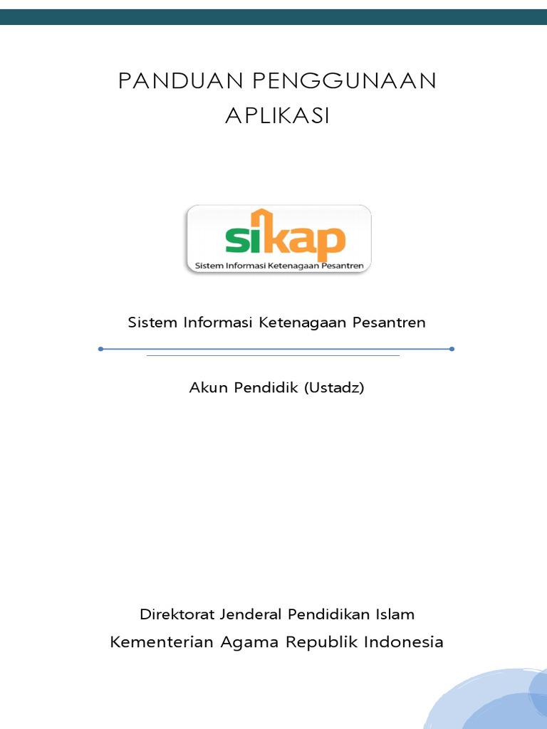 Panduan Aplikasi - SIKAP Akun Ustadz | PDF