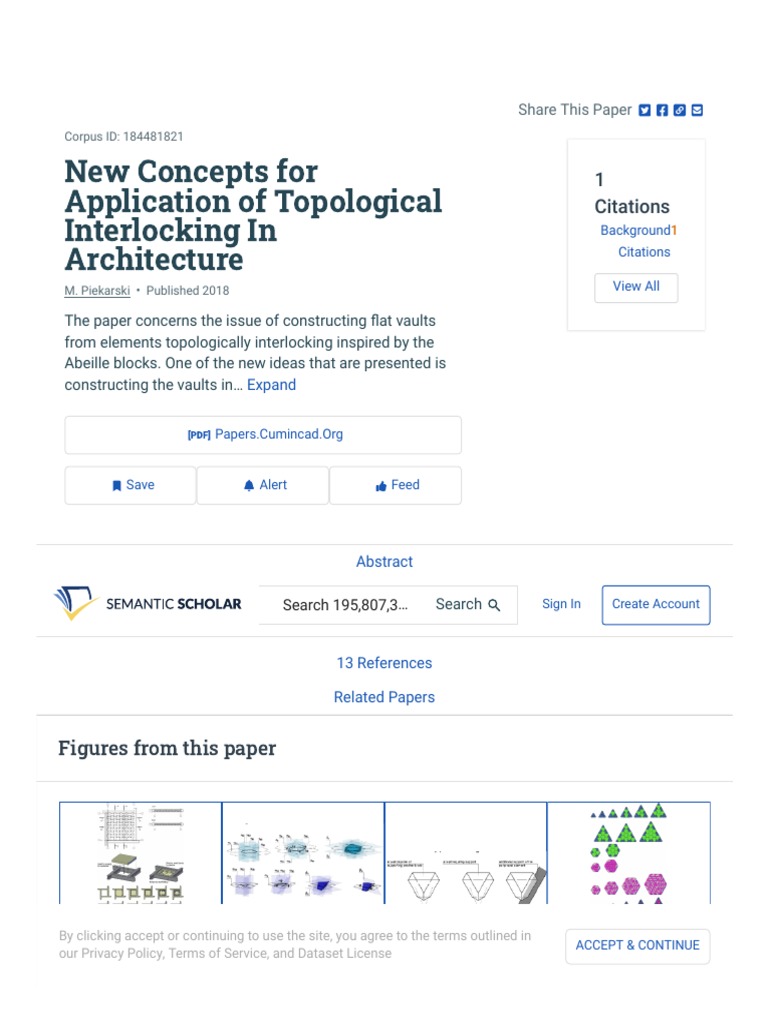 New Concepts For Application Of Topological Interlocking In Architecture Pdf Software Internet