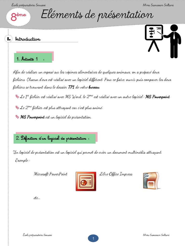 Eléments de Présentation | PDF | Microsoft Powerpoint | Microsoft Office