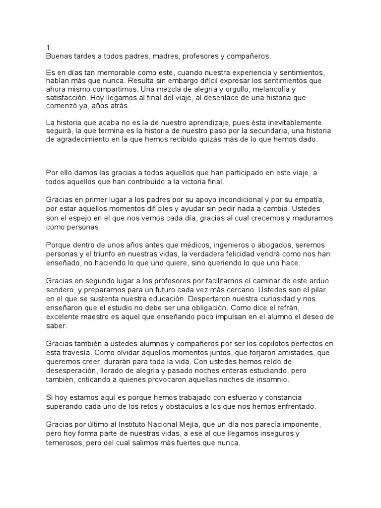 Ejemplos Discursos | PDF