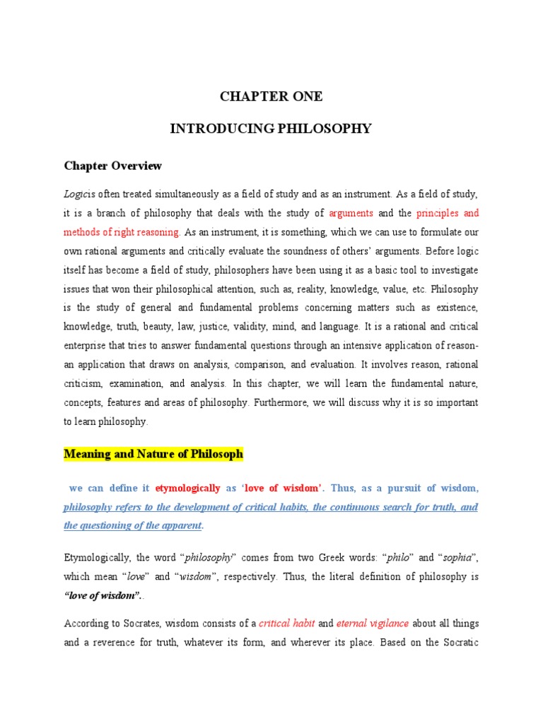 Chapter One Introducing Philosophy | PDF | Epistemology | Reason
