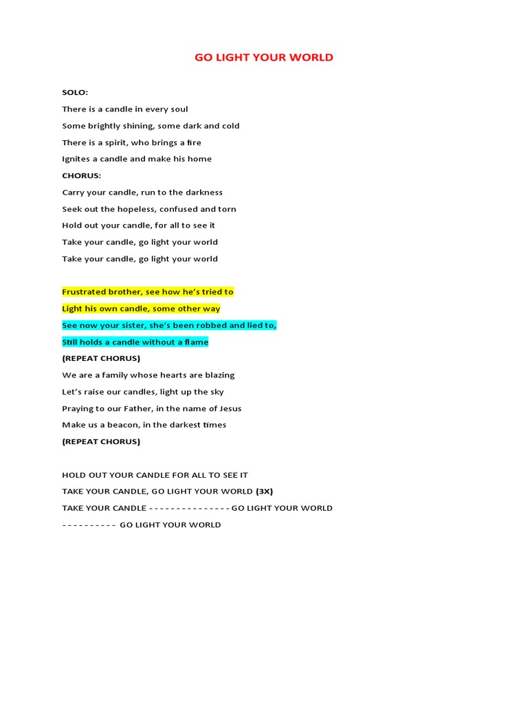 Go Light Your World | PDF