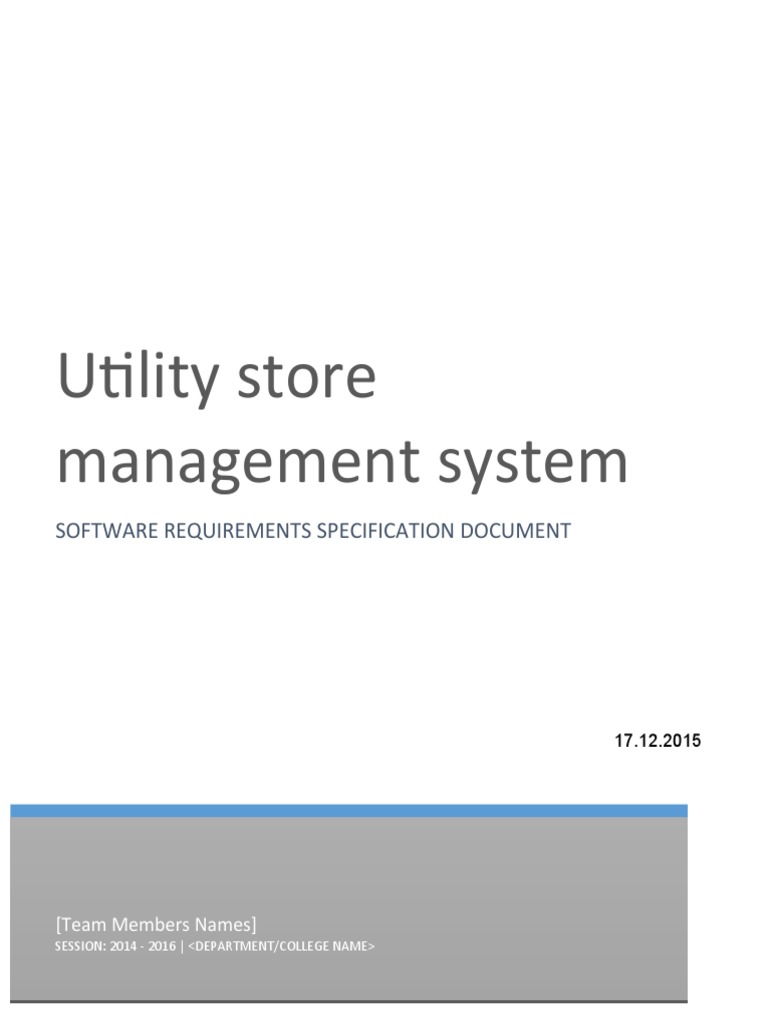 SRS Document Template | PDF | Databases | Use Case