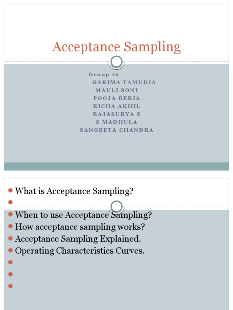 Acceptance Sampling | PDF | Statistical Hypothesis Testing | Null ...