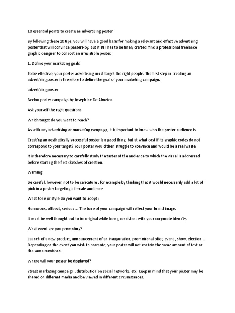 Advertising Posters | PDF | Typography | Composition (Visual Arts)