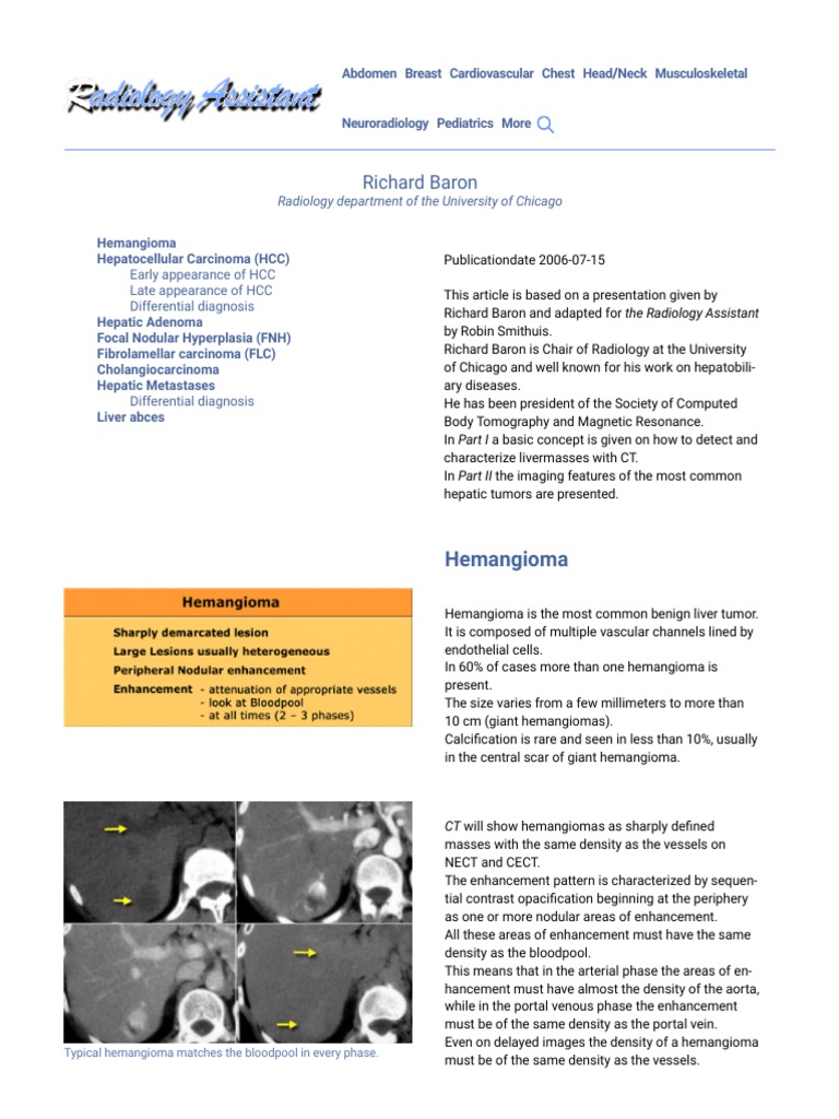 The Radiology Assistant - Common Liver Tumors | PDF | Liver | Neoplasms