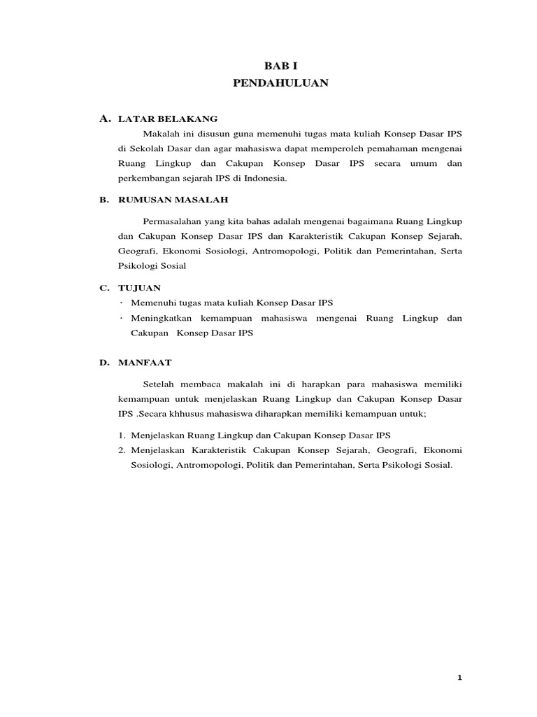 Konsep Dasar Ips | PDF