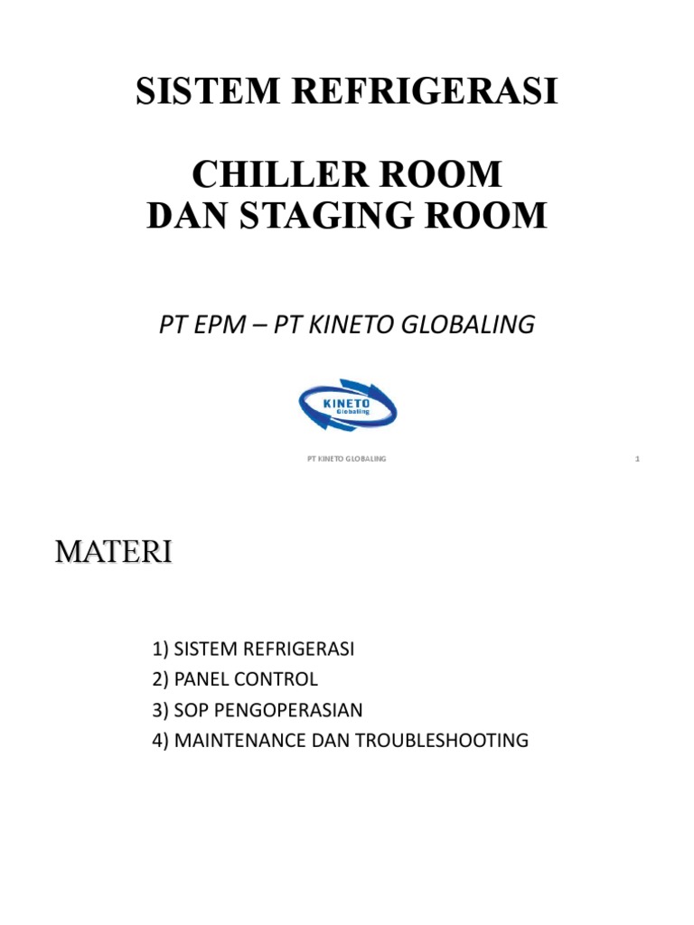 Sistem Refrigerasi Epm (Cold Room - Staging Room) | PDF | Atmospheric ...